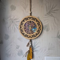 Quarter Moon With Stars Suncatcher Repurposing Dvds Laser Cut File SVG ...