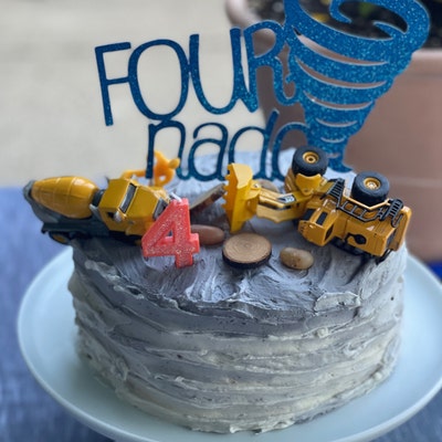 Fournado Cake Topper, Fourth Birthday Cake Topper, Fournado, Custom ...