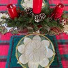 Handmade Christmas Table Runner, Beaded Runner, Centerpiece Multi ...