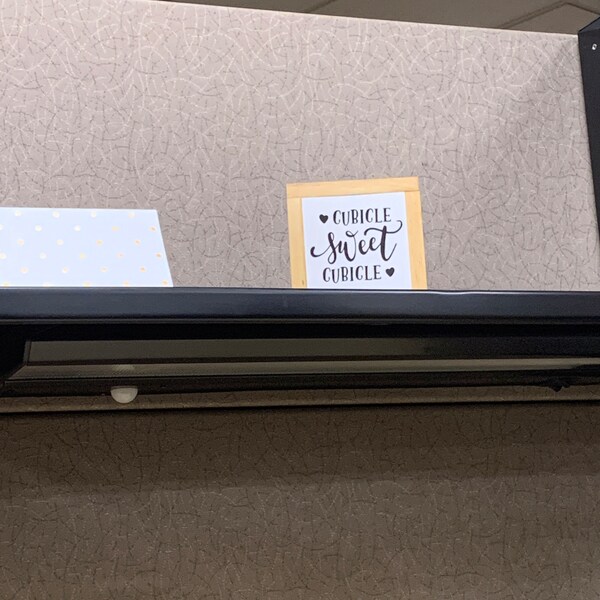 Cubicle Sweet Cubicle Sign, Office Desk Decor, Funny Office Space Sign ...