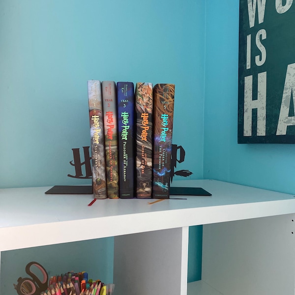 Wizard Metal Bookends, Wizard Metal Decor, Magic Bookends Gift, Book ...