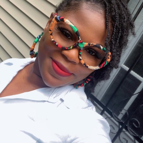 Ankara Black and White African Fabric Hoop Earrings or Lensless Frames ...