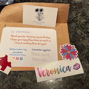 Merry Font Personalized Name Decals Custom Holographic Vinyl | Etsy