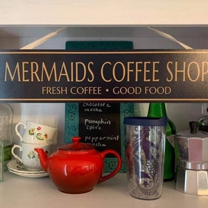 Cafe Sign, Personalized Fresh Coffee Good Food Sign, Custom Barista ...