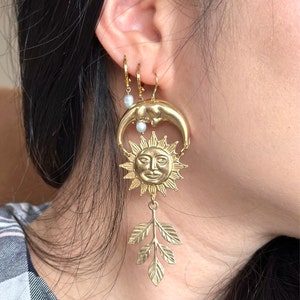 Divine Energy Labradorite Hammered Moon Butterfly Leaf Vine Nature Witchy Earthy Healing ...