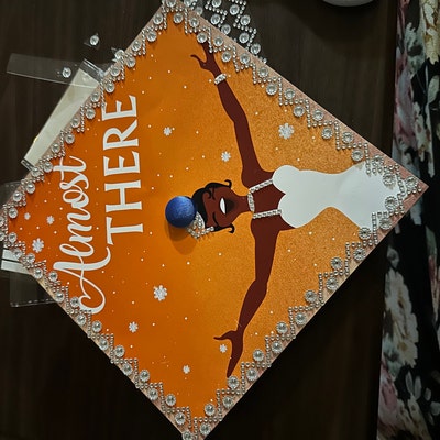 Princess and the Frog Almost There Graduation Cap Topper, Black Queen ...