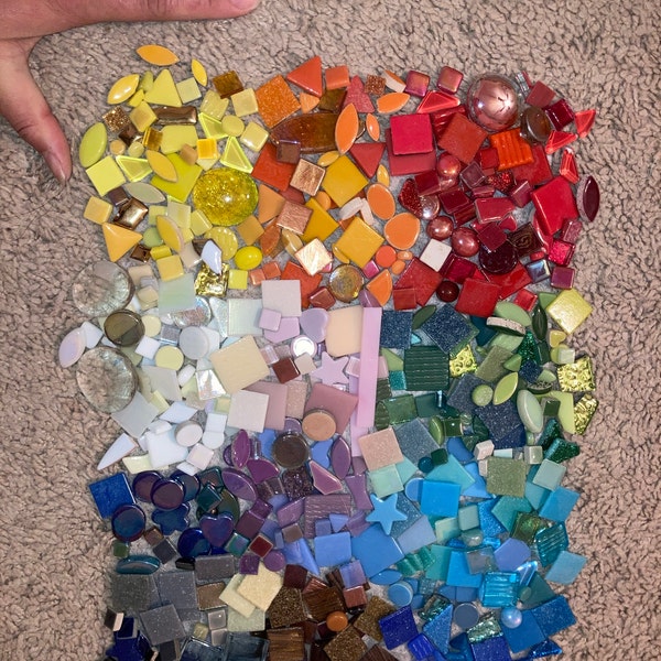 Mosaic Tile Bulk Rejects Lot Glass and Ceramic Mosaic Tiles (2lbs ...