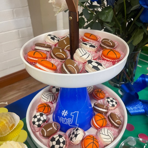 12 Tennis Ball French Macarons,sport Cookies,baby Shower Macaroons ...