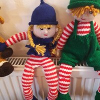 Ginger and Snap Elves Pdf Knitting Pattern Download - Knitted Flat ...