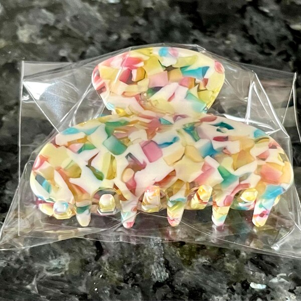 Middle Size 7.5cm Shell Shape Hair Claw, Spring Colour Cellulose ...