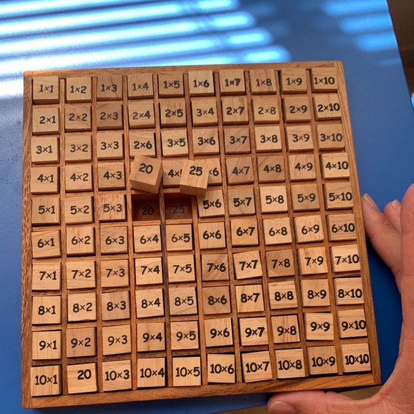 Wooden Montessori Hundred Board - Montessori Math Set, Waldorf Math ...