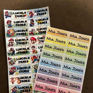 Waterproof Kid Custom Name Labels School, Daycare Supply Stickers ...
