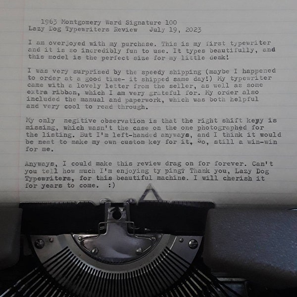 Vintage Typing Paper - 50 Sheets of Typewriter Paper - Typing ...