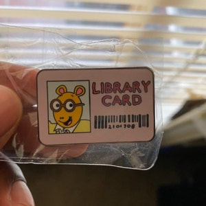 Library Card Pin Bookworm Enamel Pin Bookish Pin Gifts for Readers ...