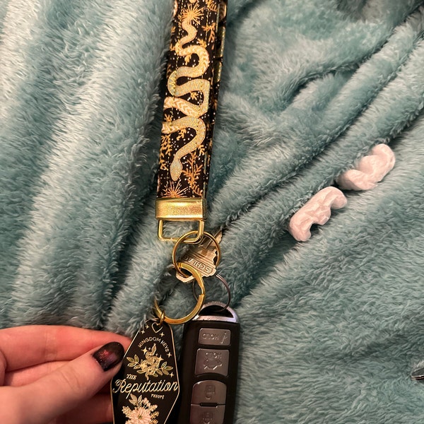 Wristlet Keychain Fabric Key Fob Key Chain Keychain Wristlet short ...