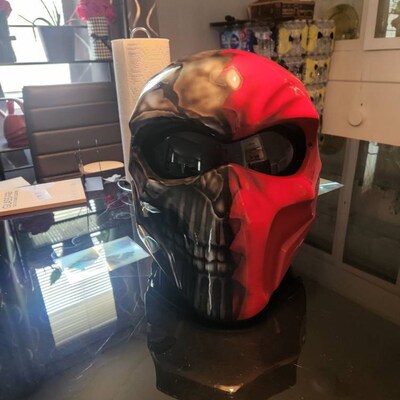 Deathstroke Two Face Motorcycle Helmet Custom DOT and ECE Approved ...