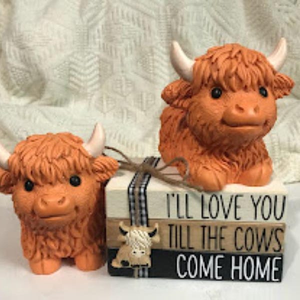 Farmhouse Wood Book Stack/i’ll Love You Till the Cows Come Home ...