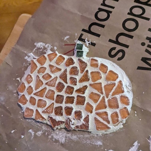 Pumpkin Mosaic Kit, Craft Kit, DIY Kit for Adults, Craft Kit for Kids ...