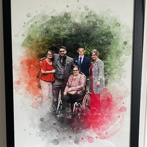 Deceased Watercolor Portrait From Photo, Loved One Portrait, Pictures ...