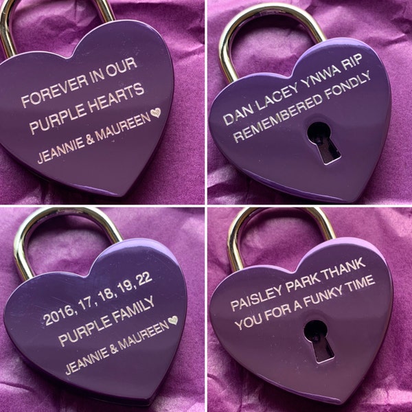 Engraved Solid Brass Personalised Padlock - Lock Your Love - Forever ...
