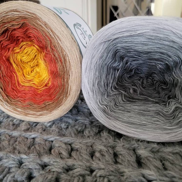 Make Your Own Colourway Gradient Yarn Cake, 50% Cotton/50acrylic Ombre ...