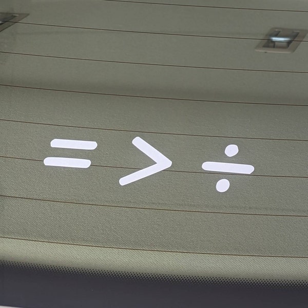 Equality Car Decal Sticker Equality is Greater Than Division LGBTQ ...