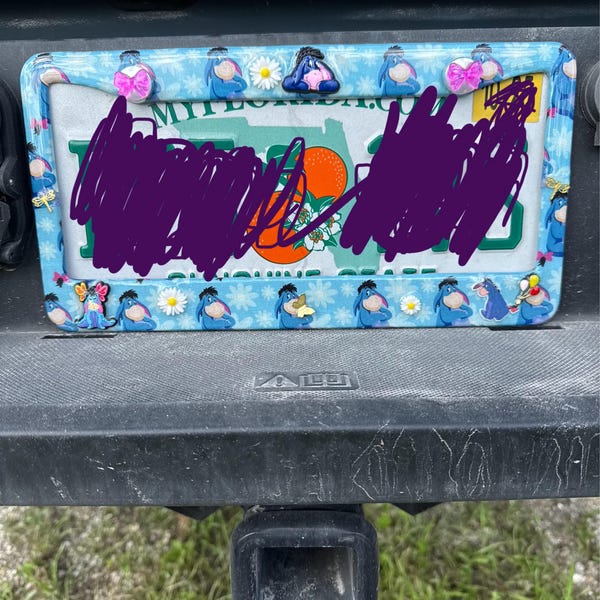 Eeyore 3D License Plate Frame by Mamazooka Designs (eeyore) - Etsy