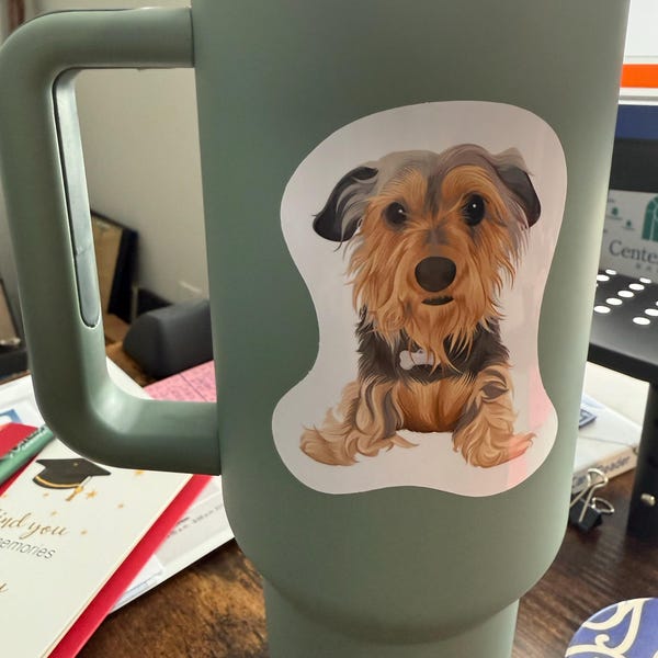 Personalized Dog Stickers - Hand Drawn | Custom Pet Sticker, Custom Dog ...