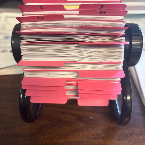 Pink Rolodex Dividers / Alphabet Set / Letterpress Die-cut & Printed - Etsy
