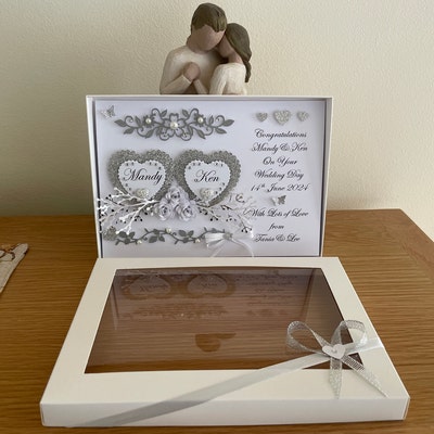 Handmade Personalised 3D Wedding Card / Anniversary / Engagement Card ...