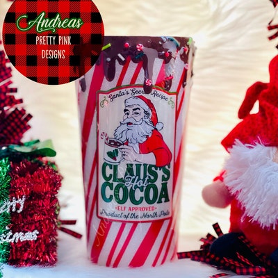 Santa Claus's Hot Cocoa Label PNG Files Christmas Mint Chocolate ...