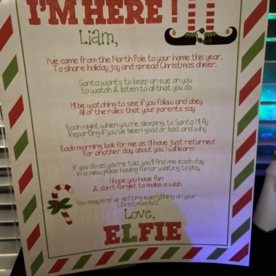 Printable Elf Arrival and Goodbye Letter christmas and Holiday Santa ...