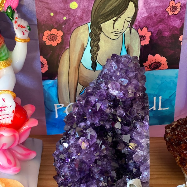 Large Amethyst Geode Unique Raw Dark Huge Crystal Cluster - Etsy