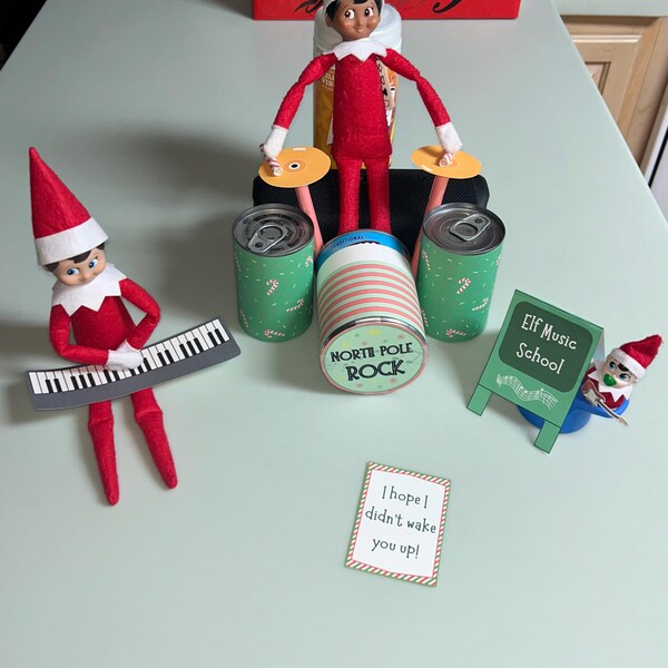 Printable Elf Rock and Roll Props, Christmas Elf Rockstar Scene, Elf ...