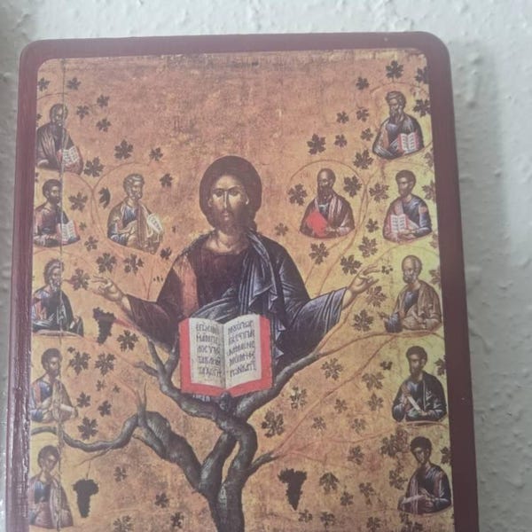 Handmade Mounted Icon | the Annunciation. Conception of Christ by the ...