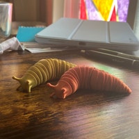 Baby Rainbow Slug Mini 3D Slug 3D Printed Slug Baby Slugs Rainbow Multi ...