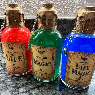 The Legend of Zelda Red, Green and Blue Potions Inspired by the Video ...