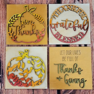 Fall Leaning Sign File SVG, Tiered Tray Glowforge, Luckyheartdesignsco ...