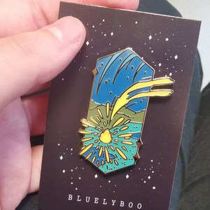 Meteor Pin Celestial Scene Anime Gold Comet Star Flame - Etsy