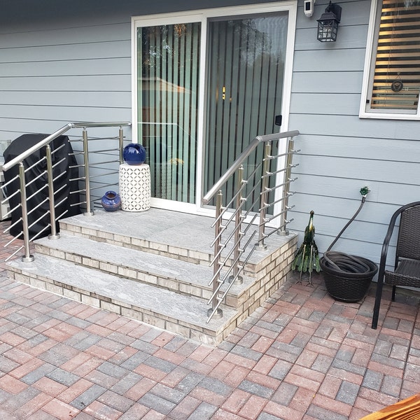 Modern Stairs Balcony Hand Rail Staircase Railing Kit - Aluminium Knee ...