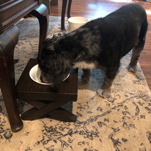 Dog Bowl, Dog Bowl Stand, Small Dog Single Raised Dog Bowl Feeder, Farm ...
