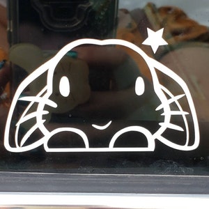 Peeking Head Tilt Bunny Decal Sticker Rabbit Car Sticker/ | Etsy