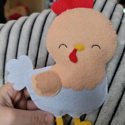 Felt Hen Pattern Felt Sewing Pattern Hen PDF Tutorial DIY Hen Plushie ...
