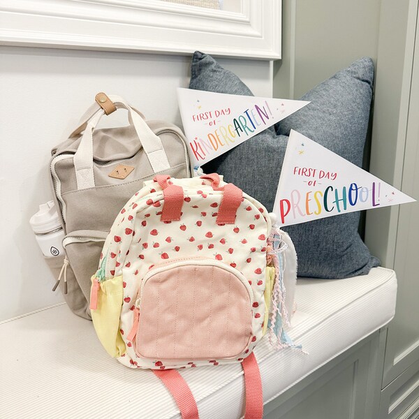 First Day of 4th Fourth Grade Pennant Flag Printable Homeschool School ...