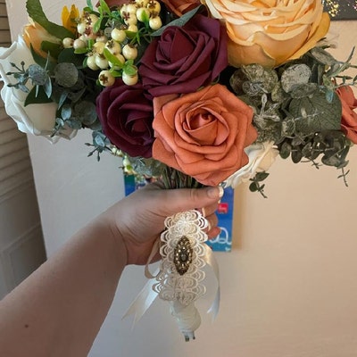 Red Victorian Inspired Cone Tussie Mussie Holder One of A Kind Keepsake ...