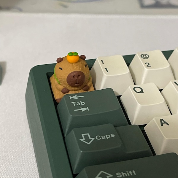 Capybara Boy Keycap - Artisan Keycap for Cherry MX Keycap Mechanical ...