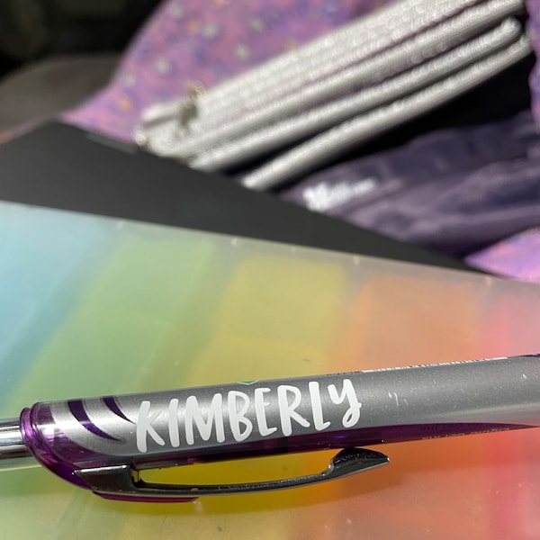 Personalized Pen Name Vinyl Decal: Custom Stationery Sticker ...