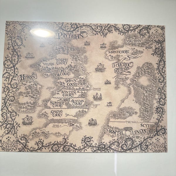 Fourth Wing Map Print | Hand Drawn Art Print - Etsy