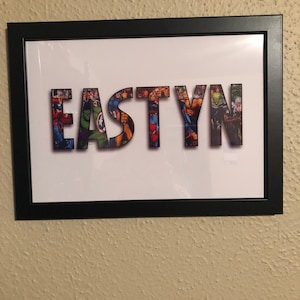Personalised MARVEL NAME Word Art Custom Print Gift Keepsake - Etsy