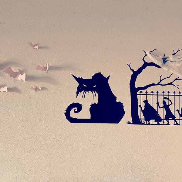 Scary CAT #2 Wall or Window Decal : Halloween - Etsy